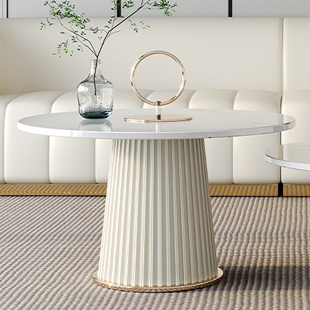 Bkoksety Cream style creative simple rock plate tea table | Wayfair