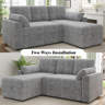 Hokku Designs Jilisa 91" Modern 3-Seater Pull Out Sofa Bed - L Shaped ...
