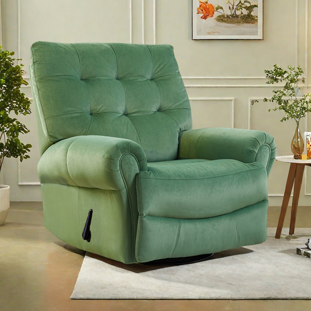 Red Barrel Studio® Ergonomic Living Room Rotation Function Recliner ...