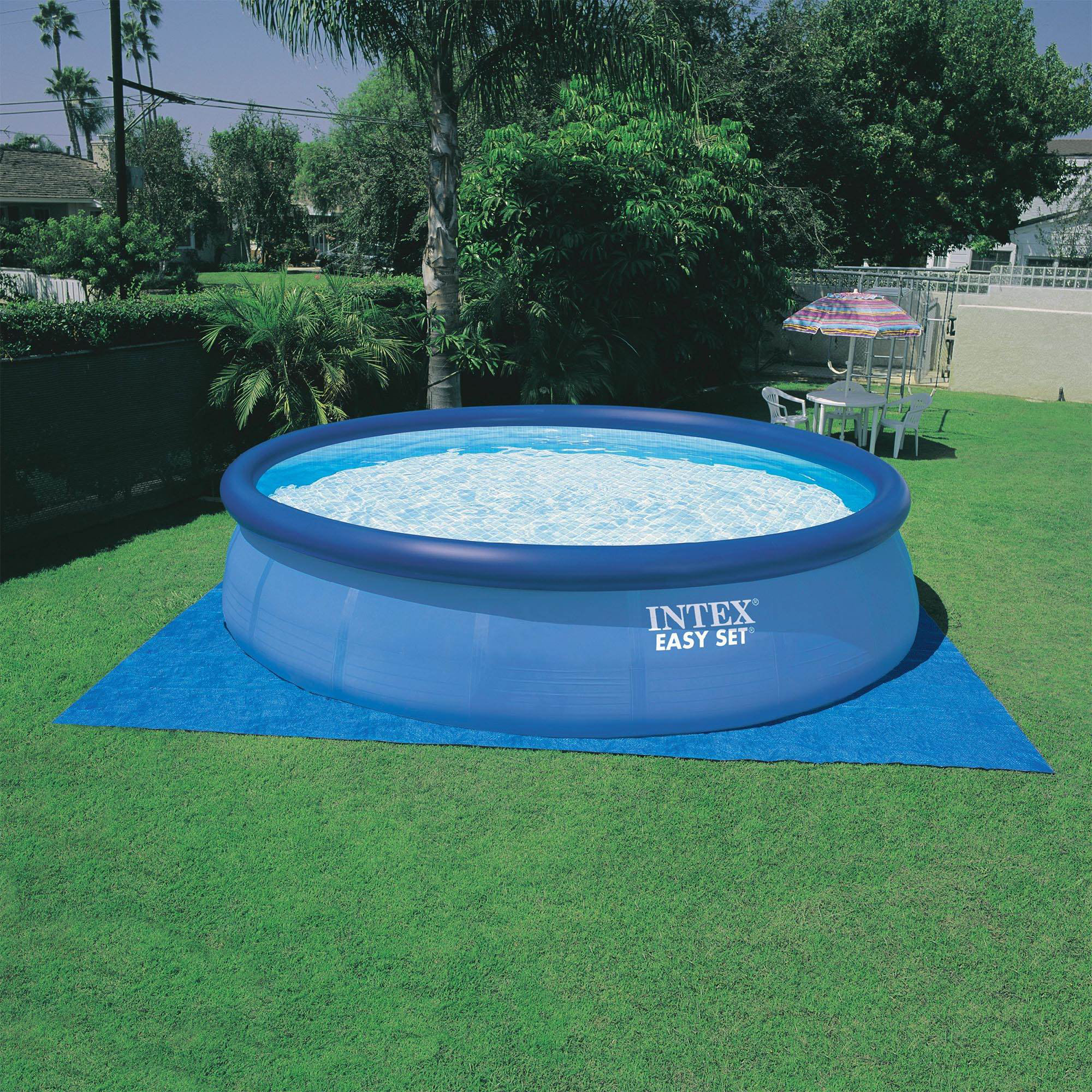 Intex Easy Set Inflatable Above Ground Swimming Pool w/ Pump & Reviews ...