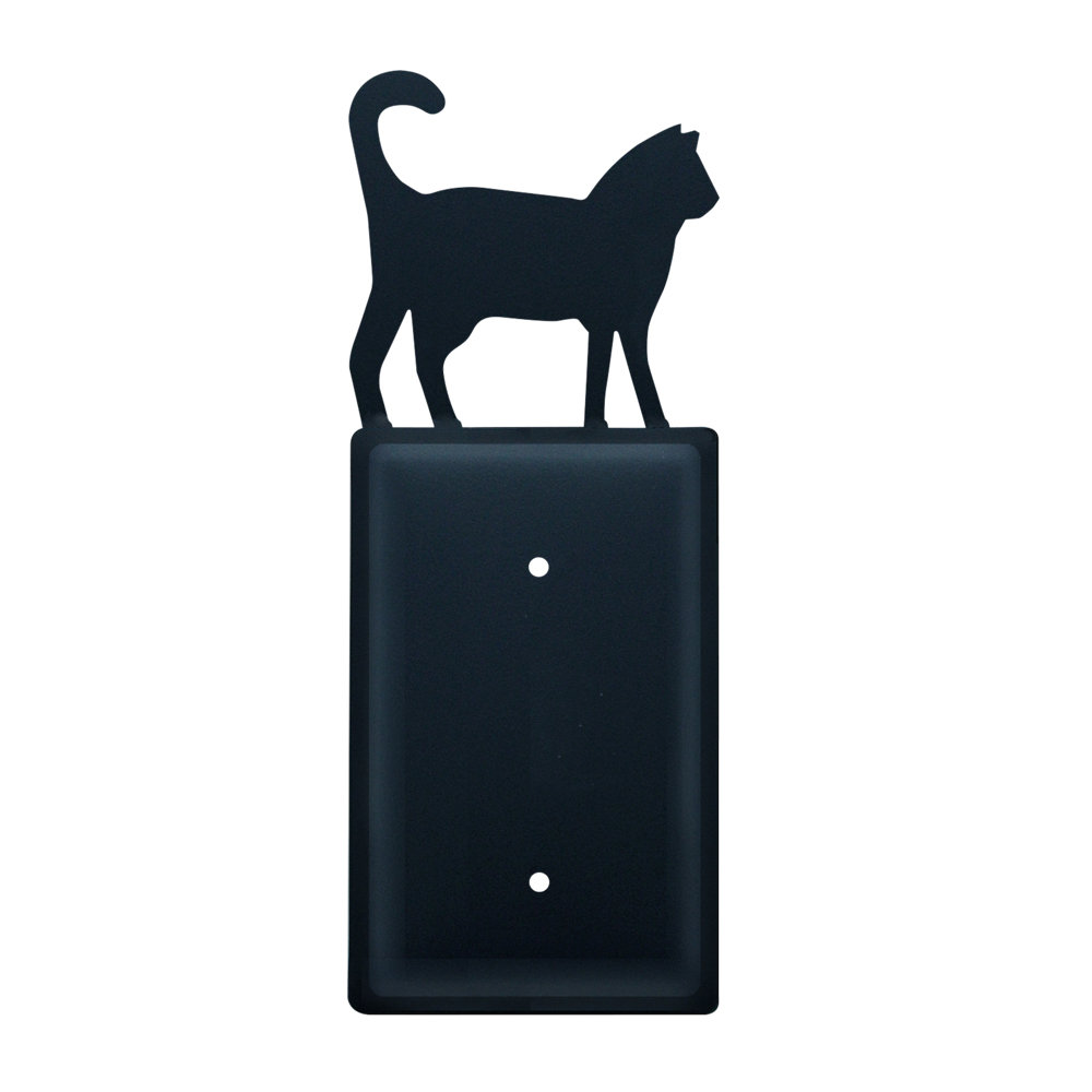 Village Wrought Iron Cat 1-Gang Blank Wall Plate | Wayfair