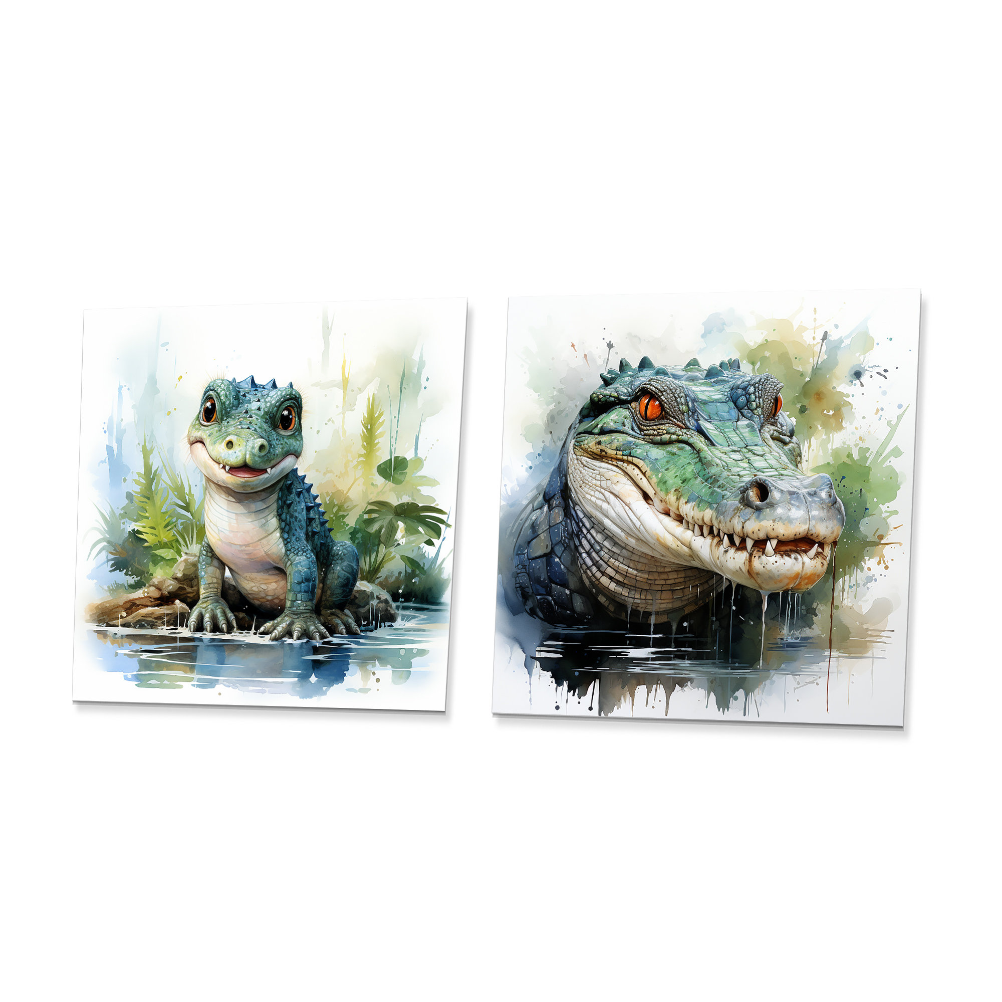 Dakota Fields «Green Crocodile Pond Adventures I», ensemble de 2 ...