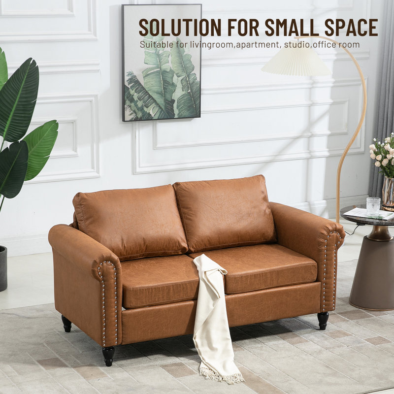 Charlton Home® 57'' Rolled Arm Loveseat & Reviews | Wayfair