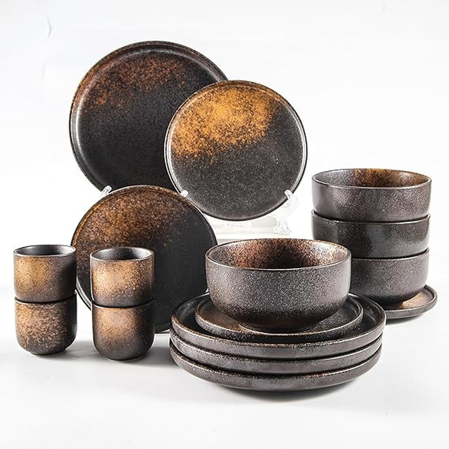 Decosignature 16 Piece Stoneware Dinnerware Set - Service for 4 ...