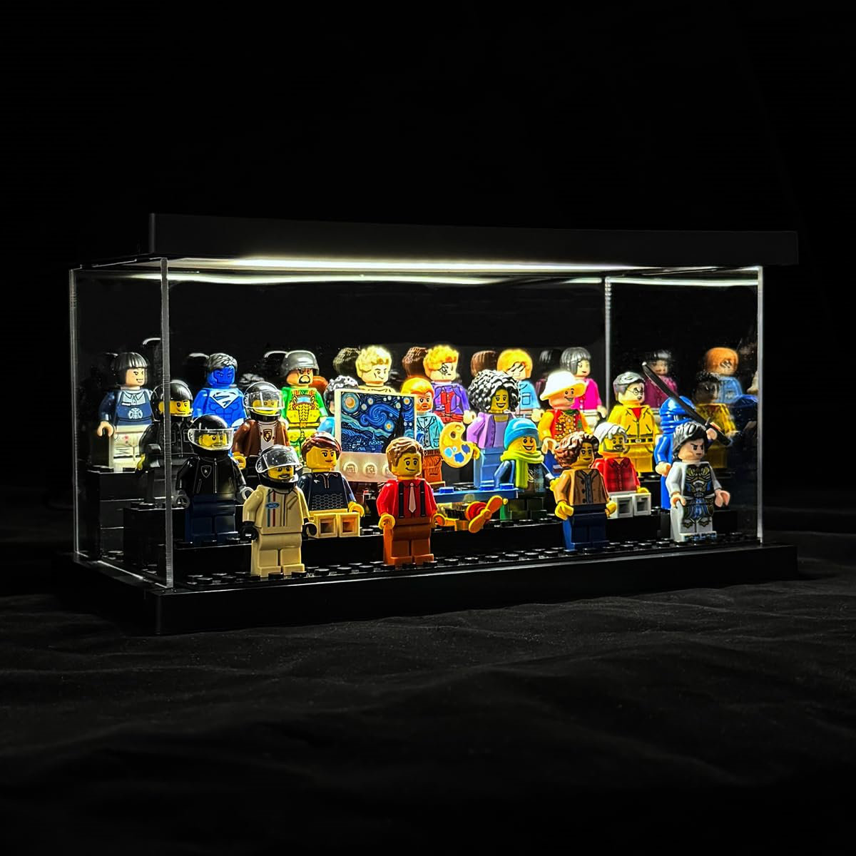 HIRVOK Minifigure Display Case with LED Lights | Wayfair