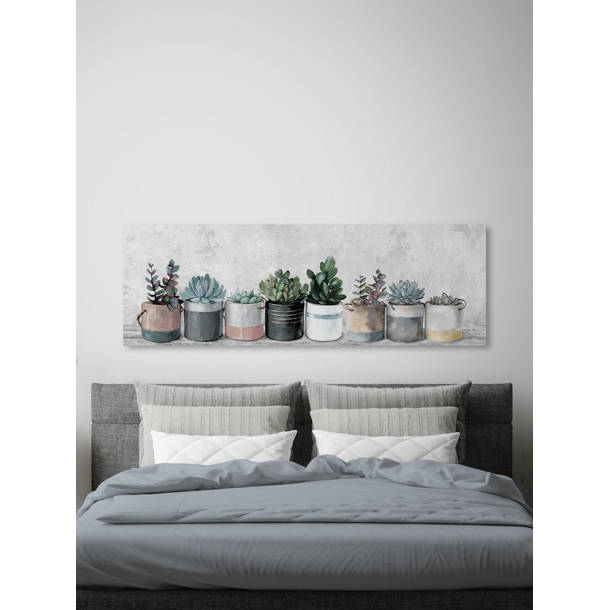 Union Rustic 'Succulents in Pots' - Wrapped Canvas Painting Print | Wayfair