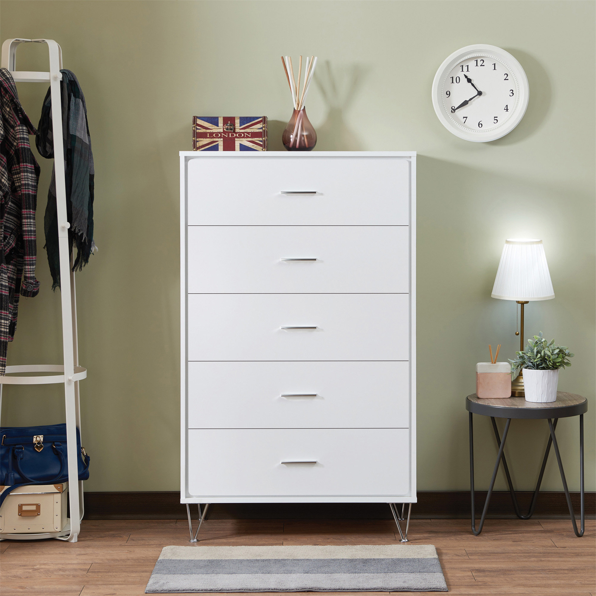 George Oliver White Finish Chest | Wayfair