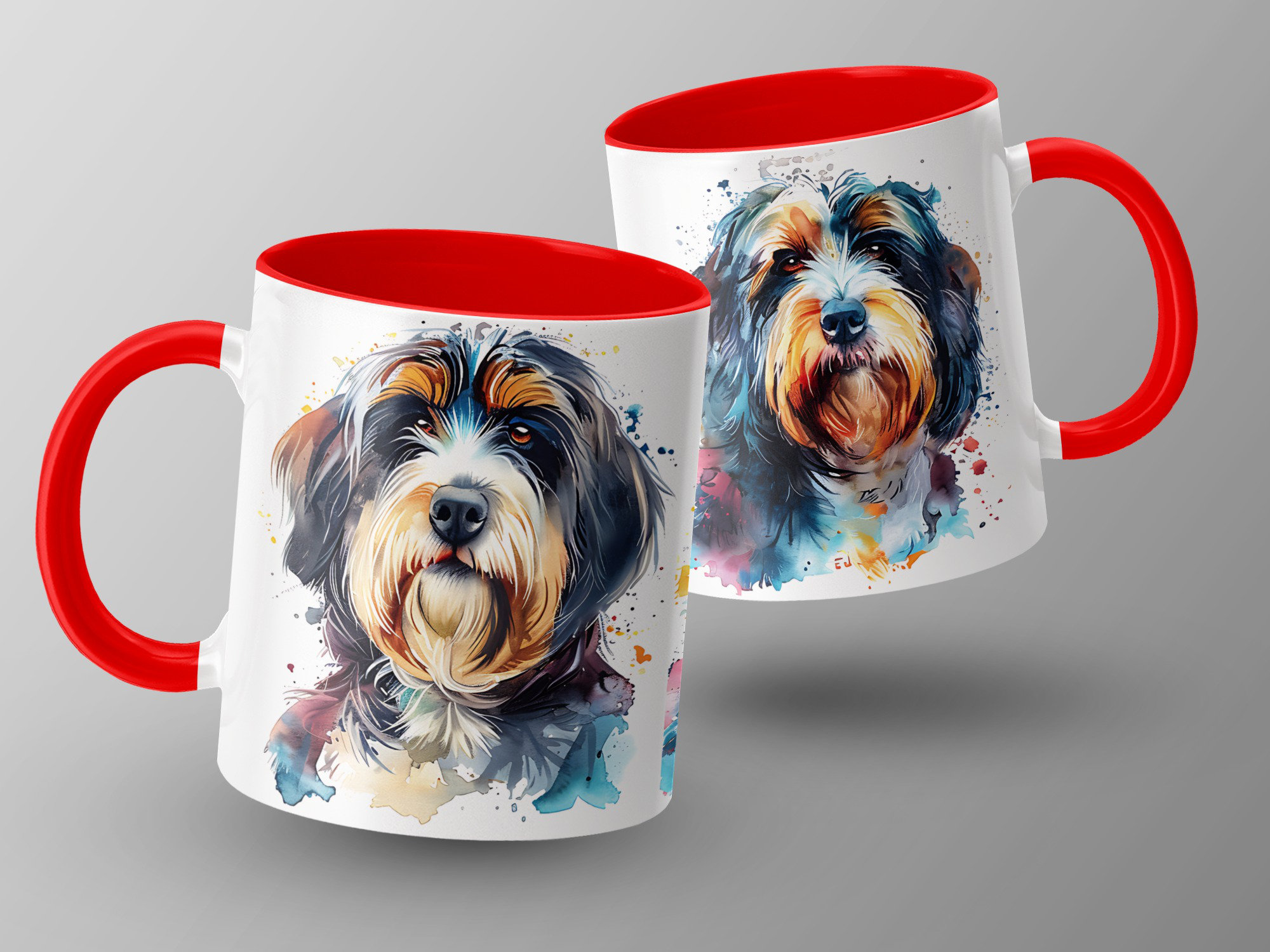 East Urban Home Set of 2 – 11oz Watercolour Berner Mountain Dog Design ...