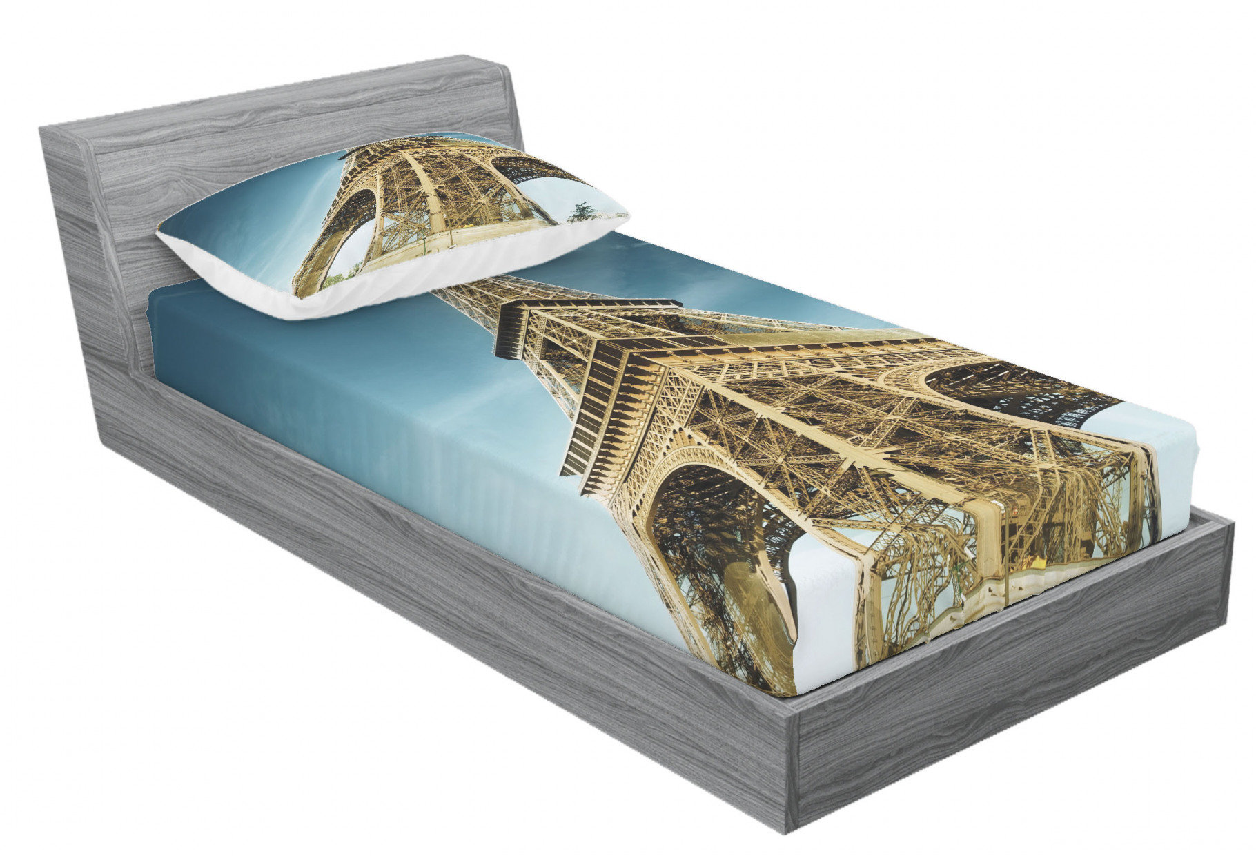 Ambesonne Eiffel Tower Sheet Set | Wayfair