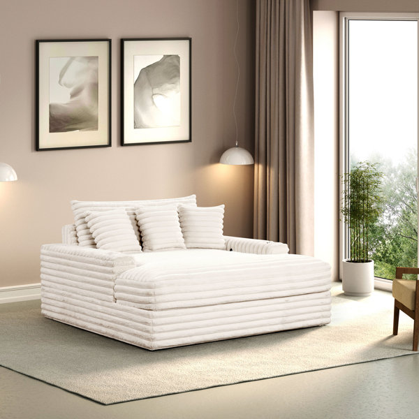 Everly Quinn Deville Reuben Oversized Chaise | Wayfair