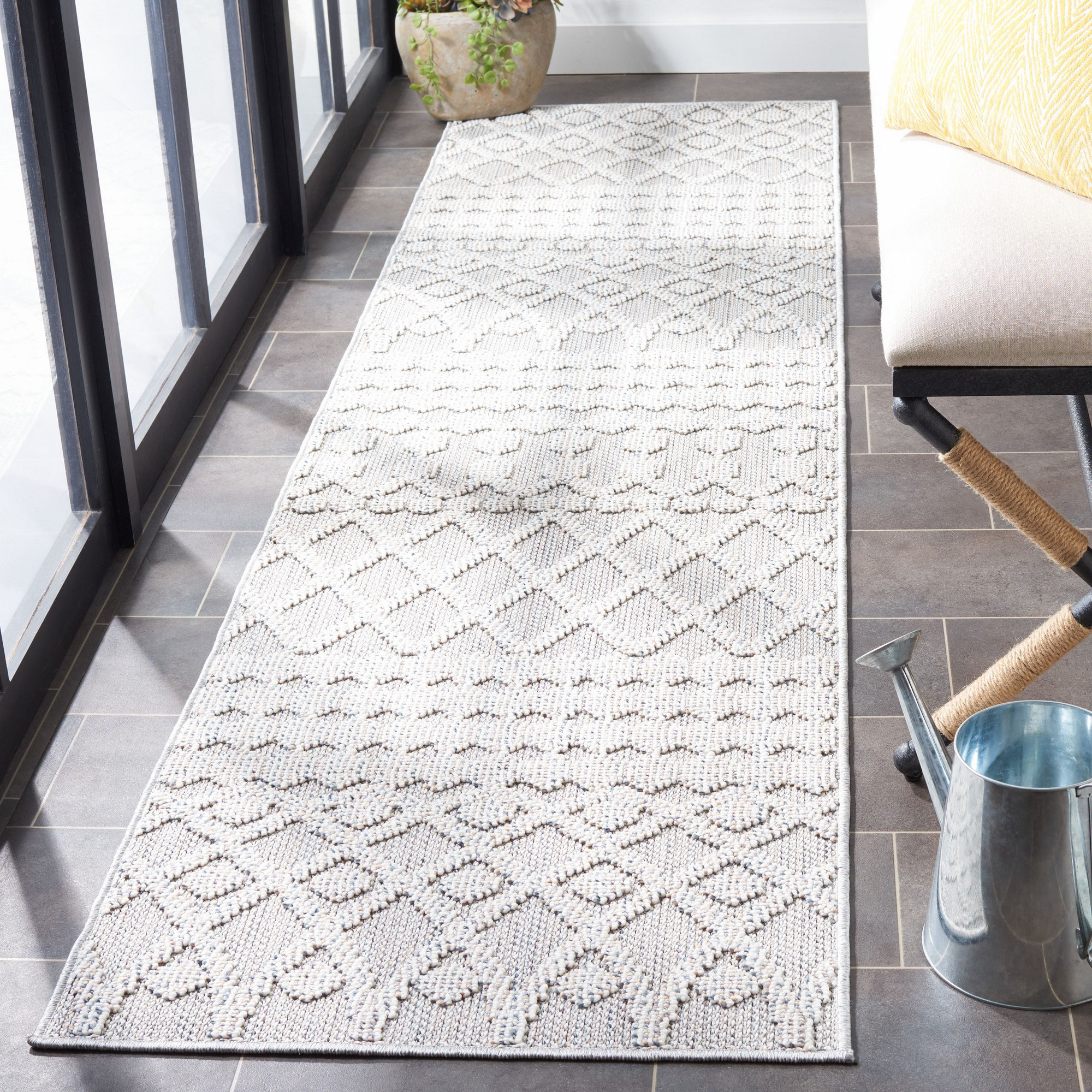 Foundry Select Tapis gris / ivoire Global 156 - Wayfair Canada