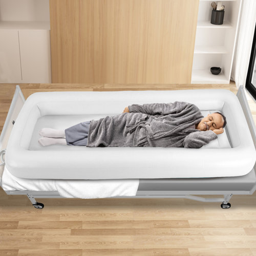 DENFER 110 Volt 1 - Person Rectangle Inflatable Hot Tub in White | Wayfair