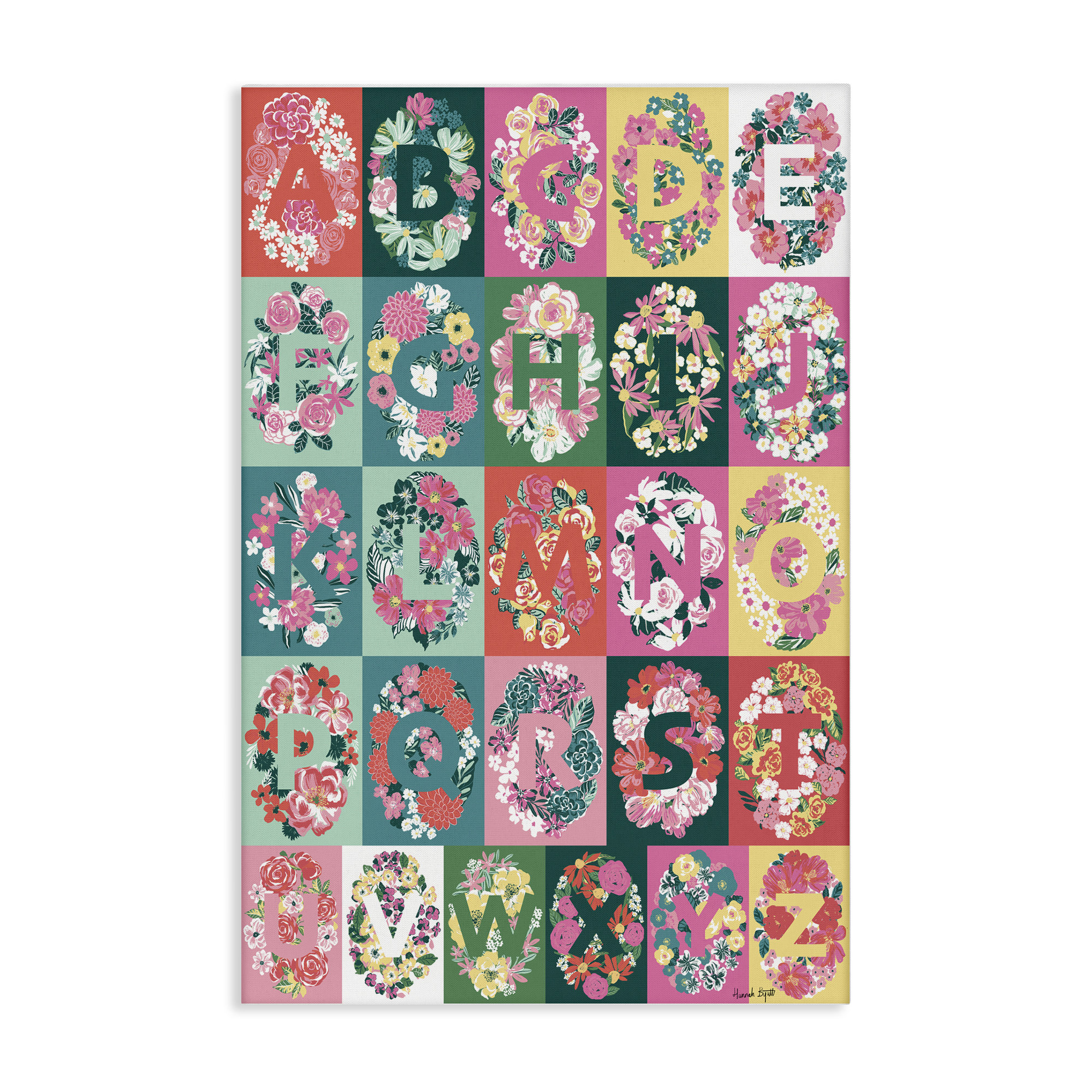 Red Barrel Studio® Cottagecore Blooms Alphabet Canvas Wall Art by ...