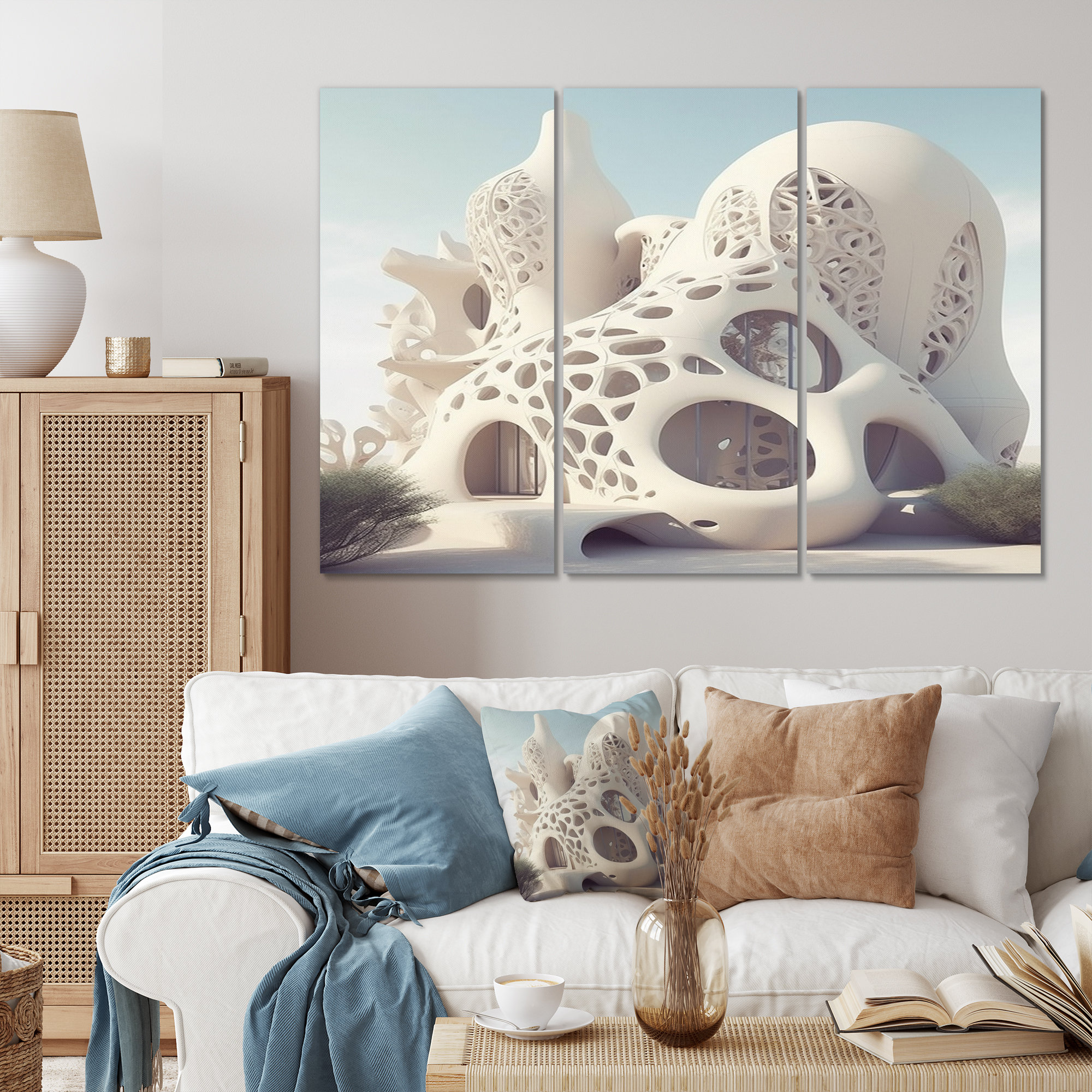 Design Art Architectural Flow II - Futuristic Architecture Canvas Wall ...