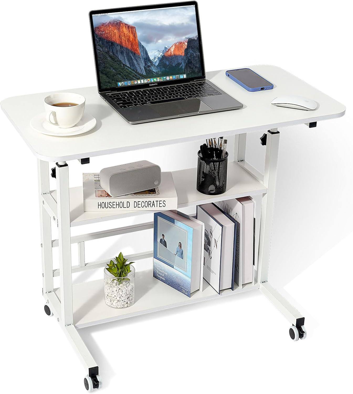 Ebern Designs Height Student Computer Desk, Mobile Portable Laptop ...