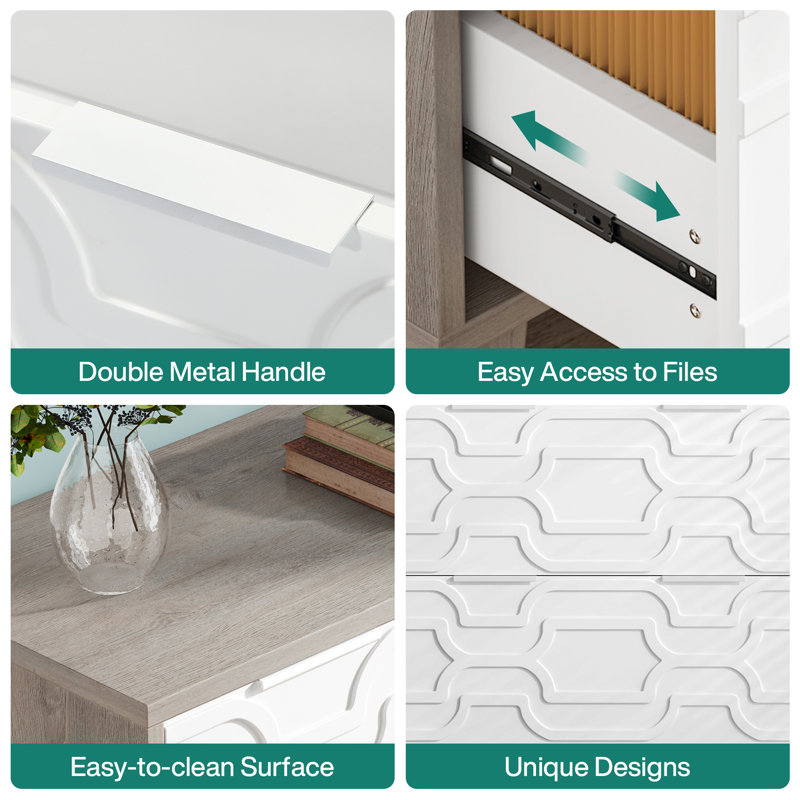 Ebern Designs Derrin 31.5'' Wide 2 -Drawer File Cabinet & Reviews | Wayfair