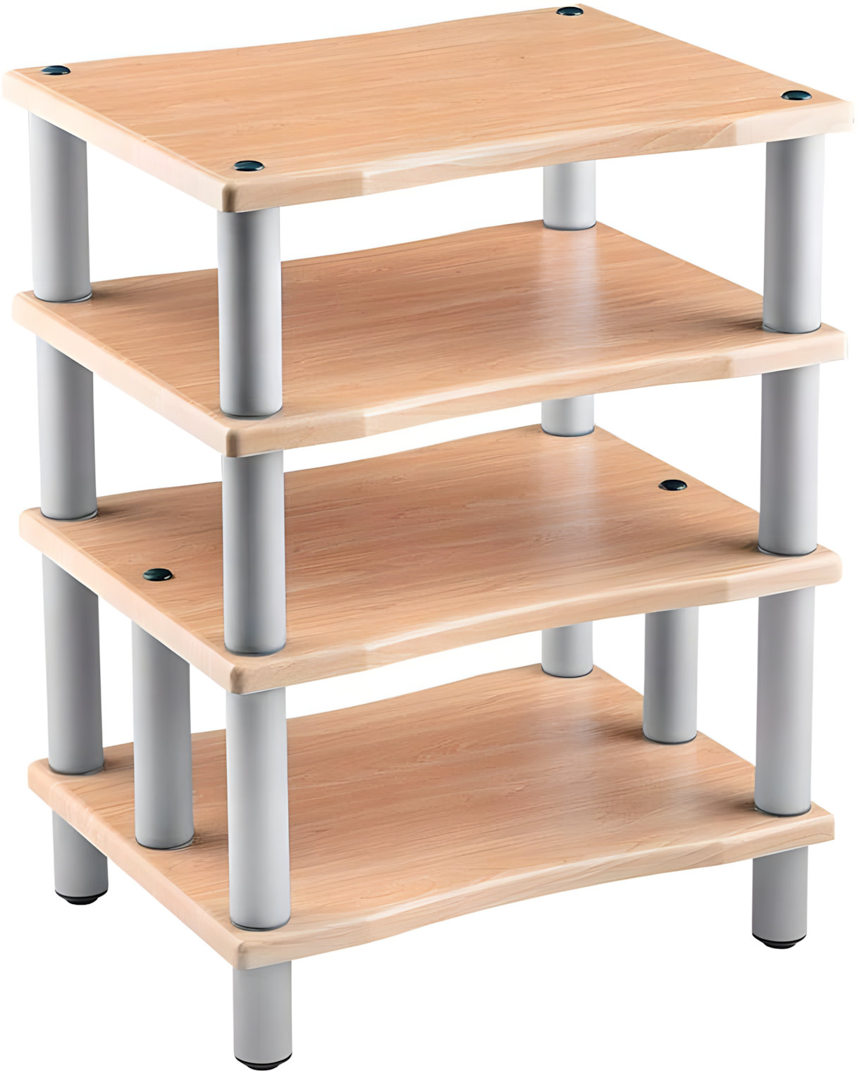 Hokku Designs Open-Air Audio Rack Stand With Maple Shelves - 4 Tier ...
