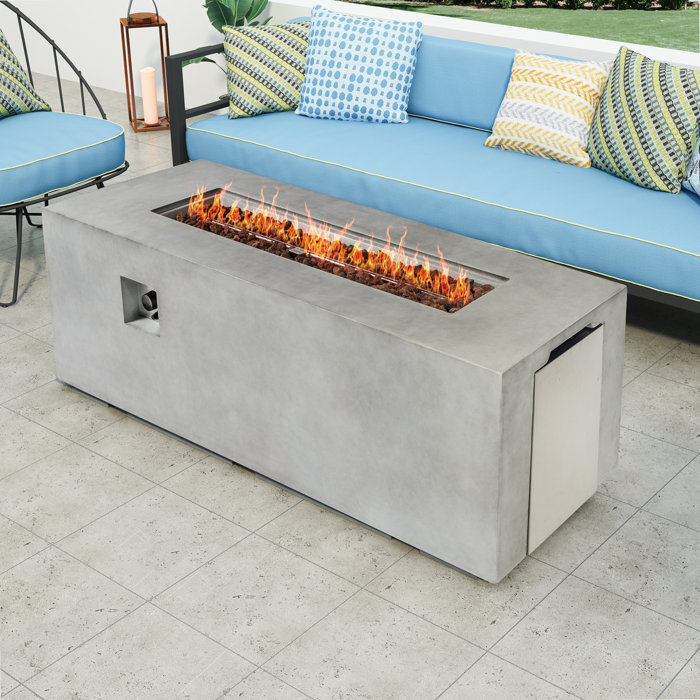 House On Tree 70" Concrete Large Fire Pit Table with Lid | Wayfair