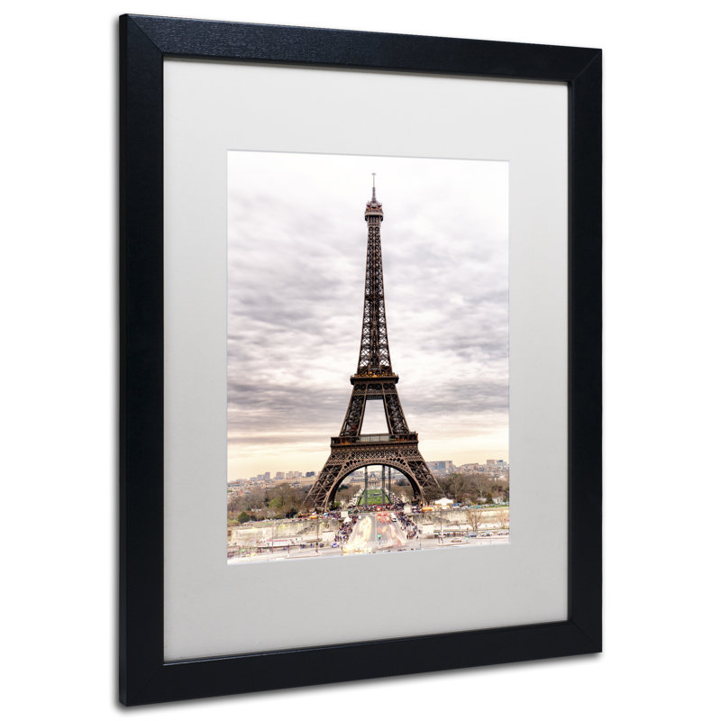 Ebern Designs The Eiffel Tower Framed Photographic Print on Canvas ...