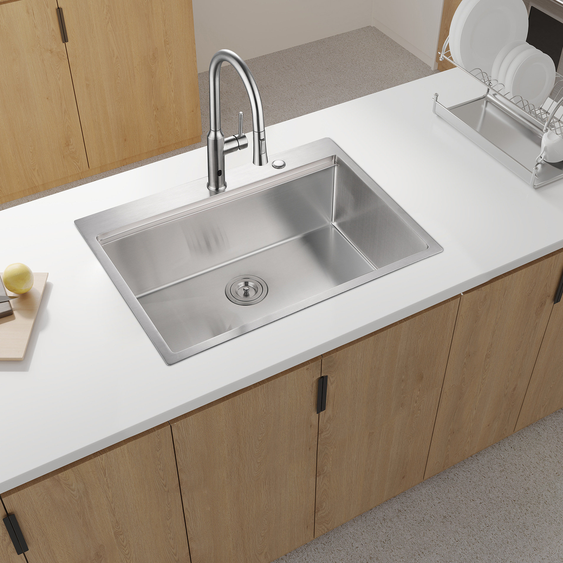 IntrospectiveIncline Stainless Steel Kitchen Sink 33X22x10": Drop-In ...