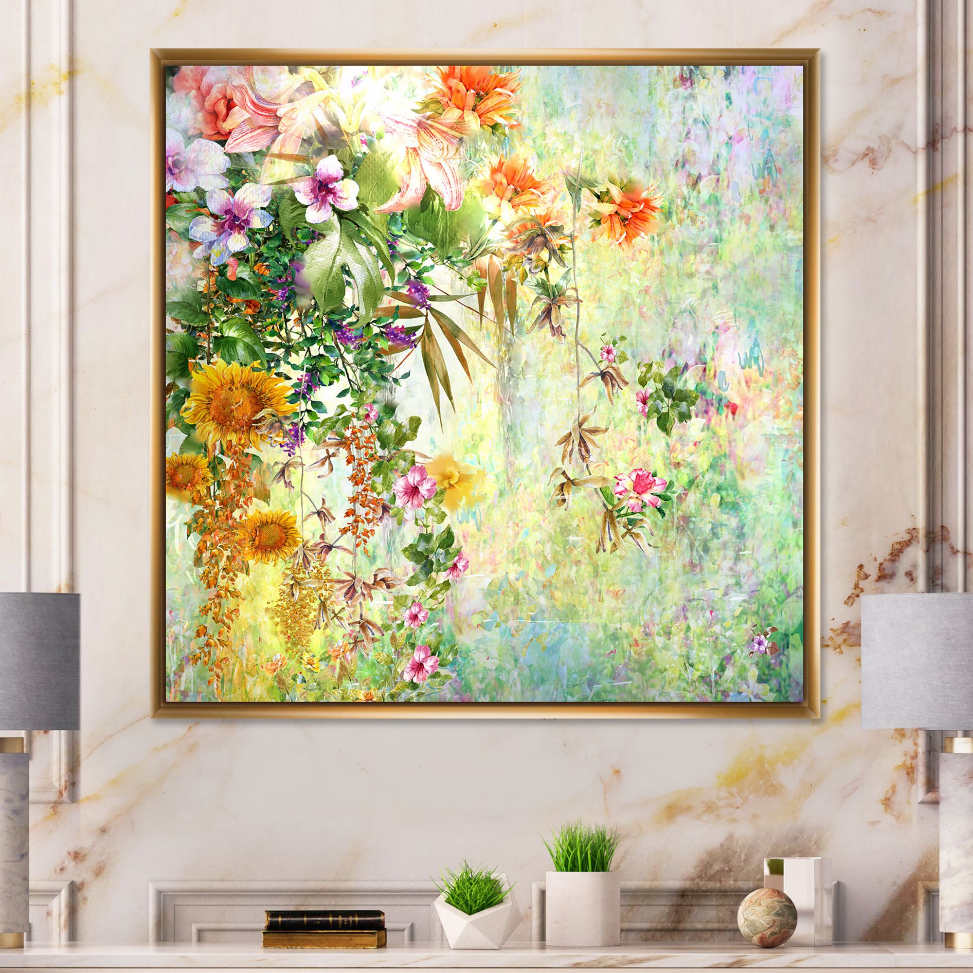 Winston Porter Modern Yellow And Green Summer Garden - Picture Frame ...