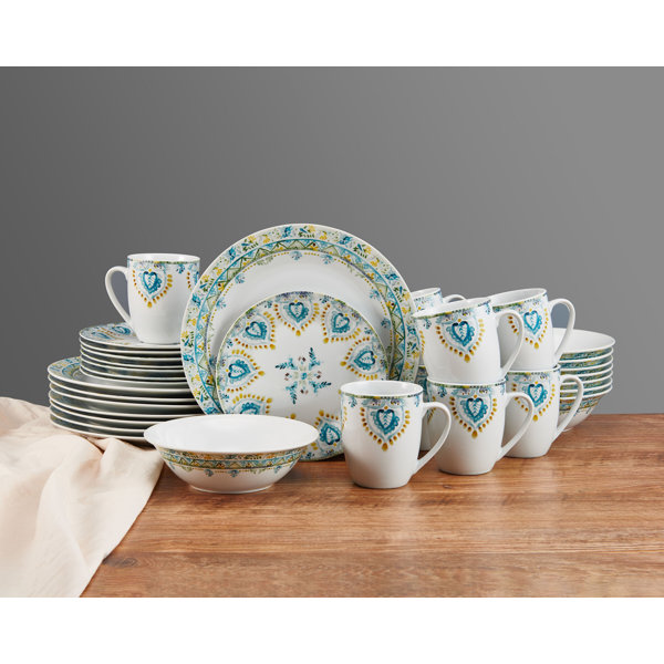 Fitz and Floyd Jodhpur 32-Piece Porcelain Dinnerware Set, Service for 8 ...