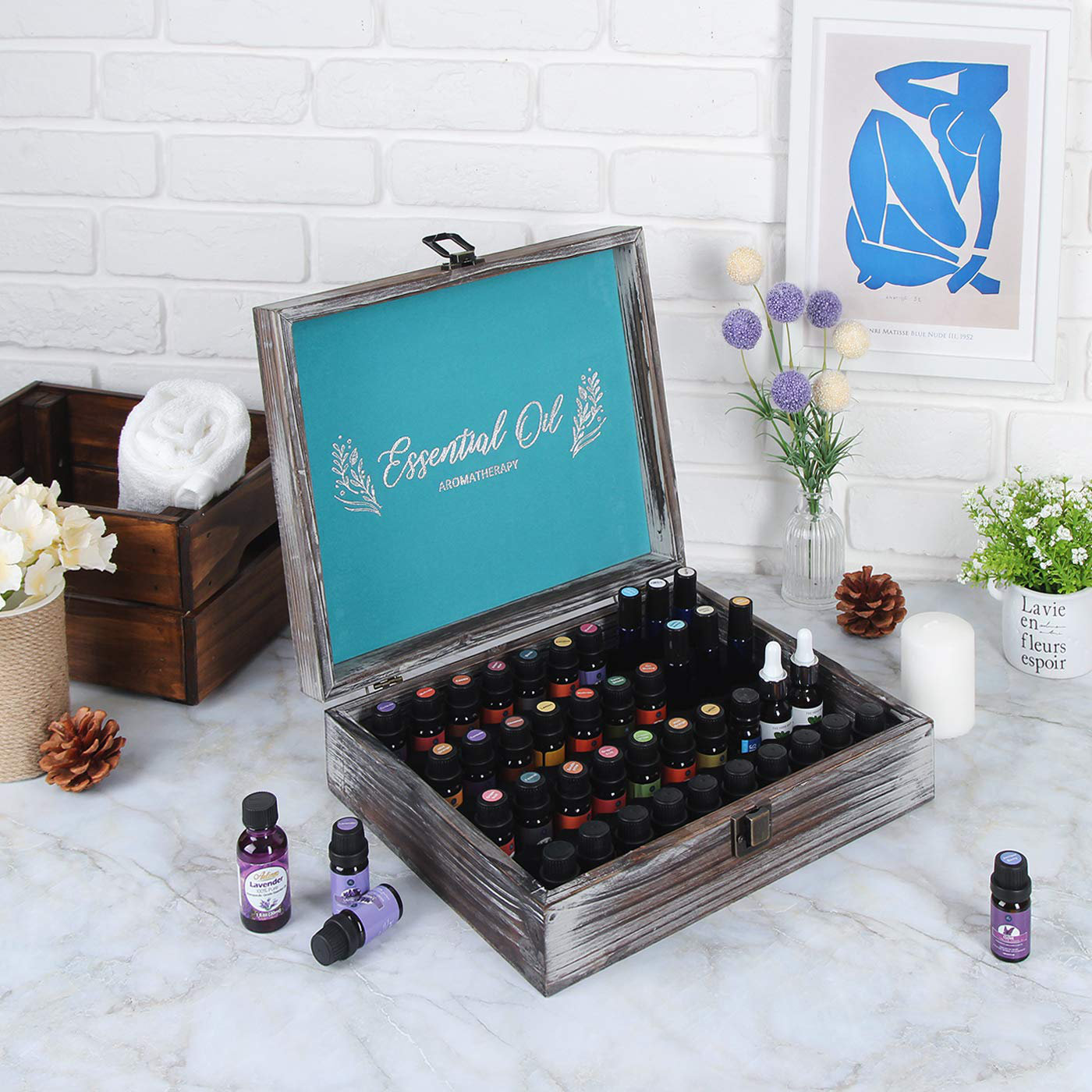 Rebrilliant Essential Oil Storage Box Organizer With 70 Slots | Wayfair