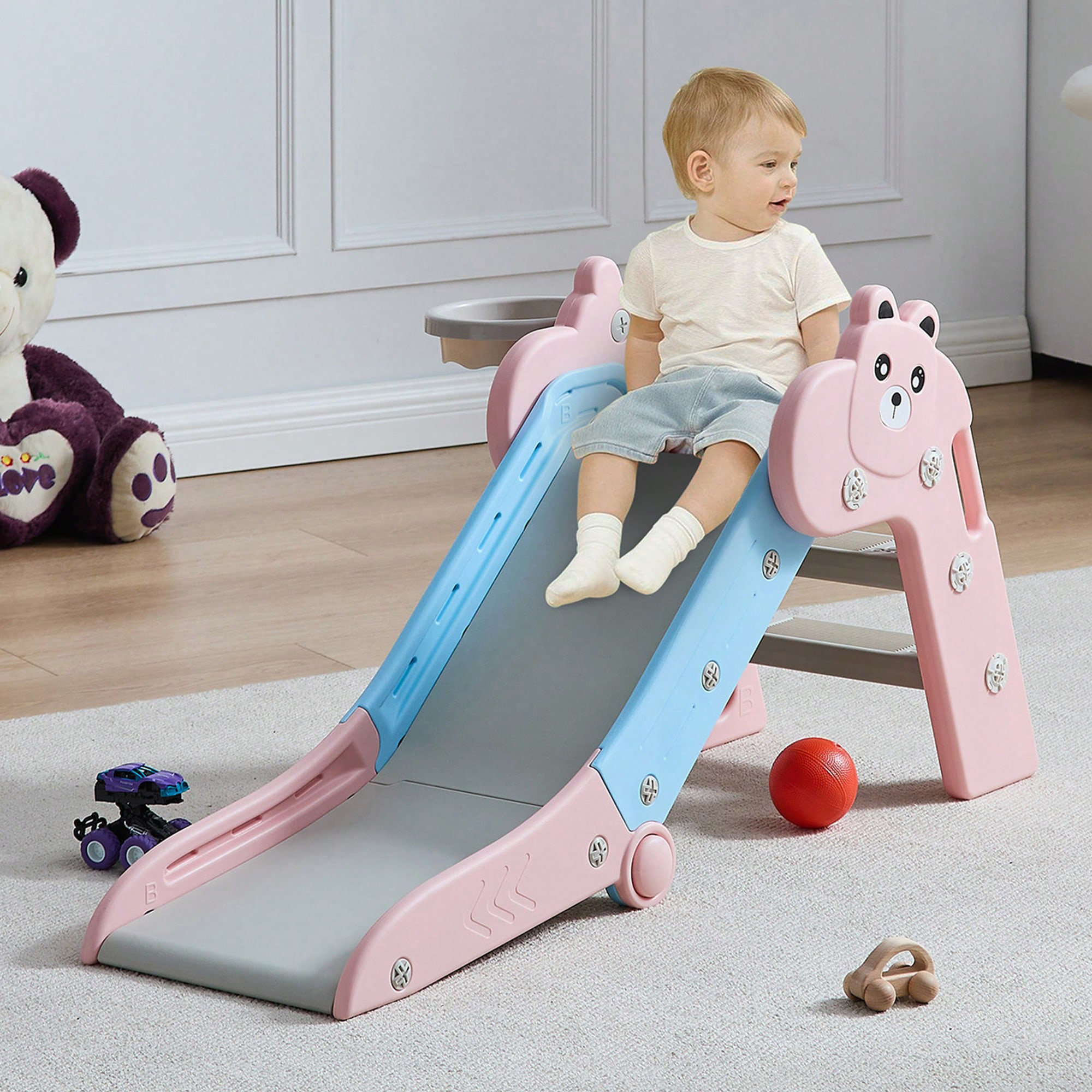 DOREROOM Toddler Slide Kids Slides Climber Playset, Freestanding with ...
