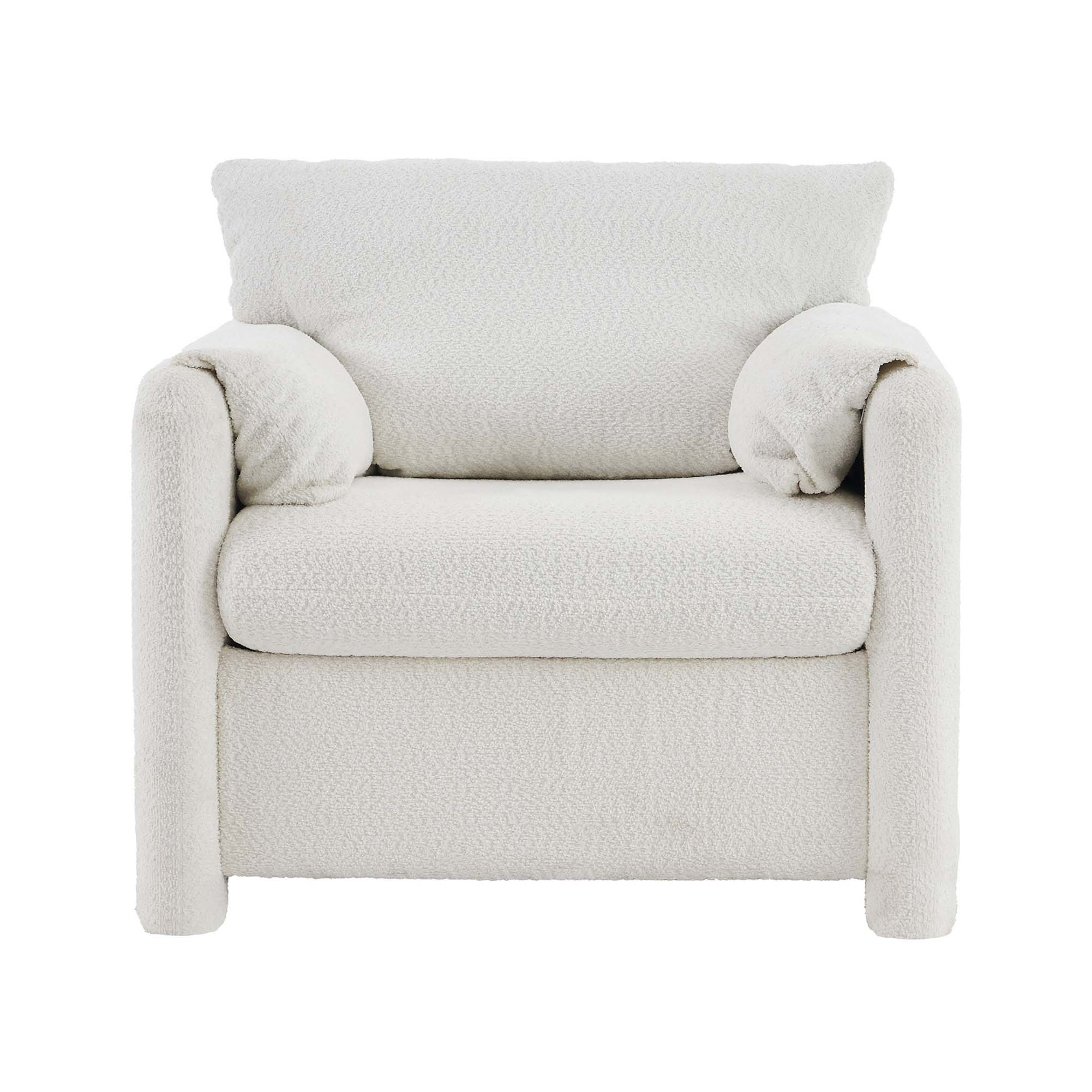 Latitude Run® Modern Accent Chair Single Seater - Plush Chenille Lounge ...