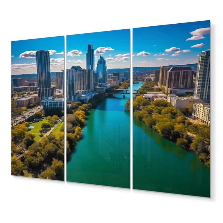 Ebern Designs Austin Dynamic Cityscape II - Cityscapes Metal Wall Decor ...