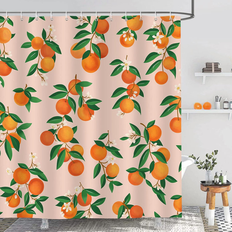 Brayden Studio Fruit Bathroom Curtain with 12 Hooks | Wayfair.co.uk