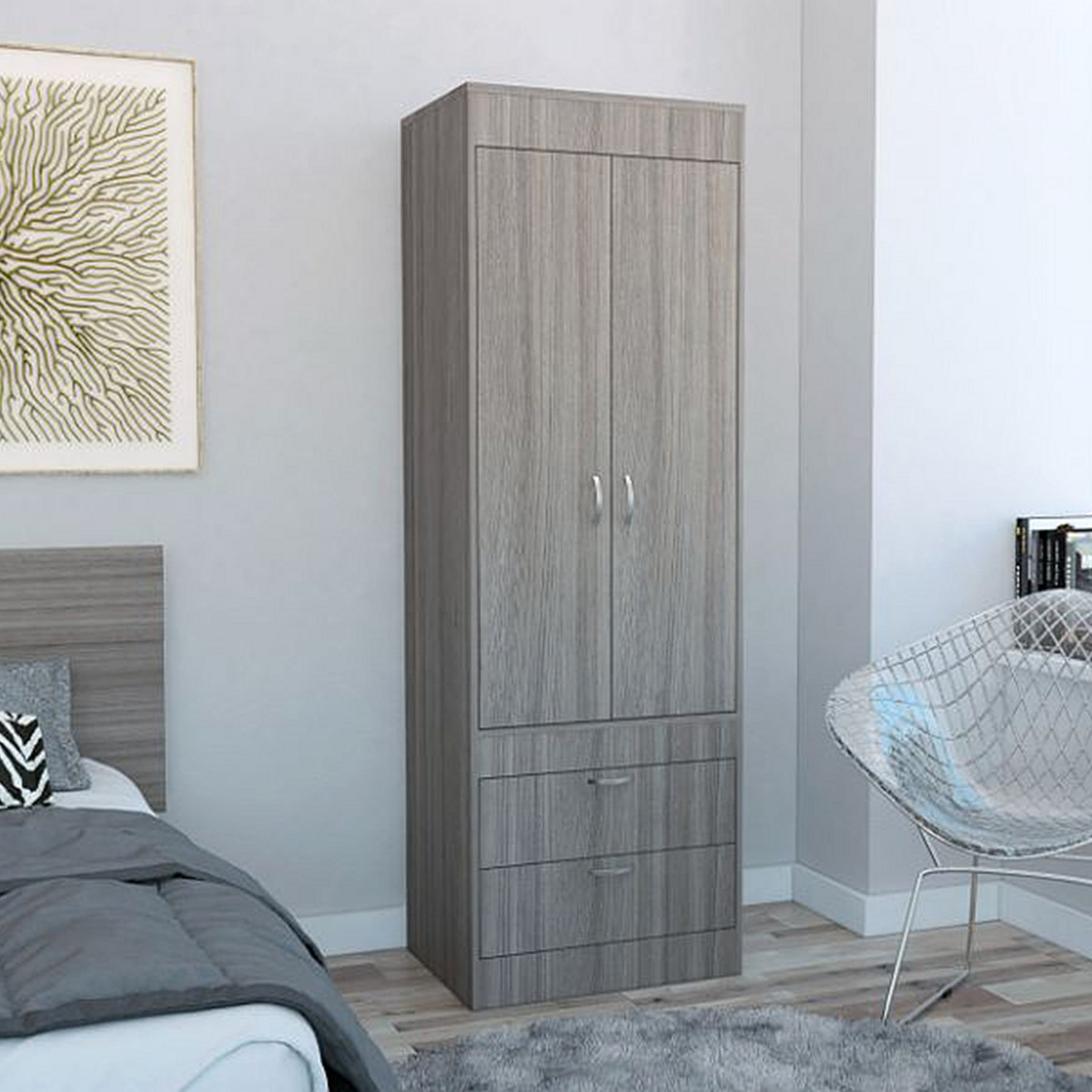 Union Rustic Willow Grove 2-Drawer Armoire - Wayfair Canada