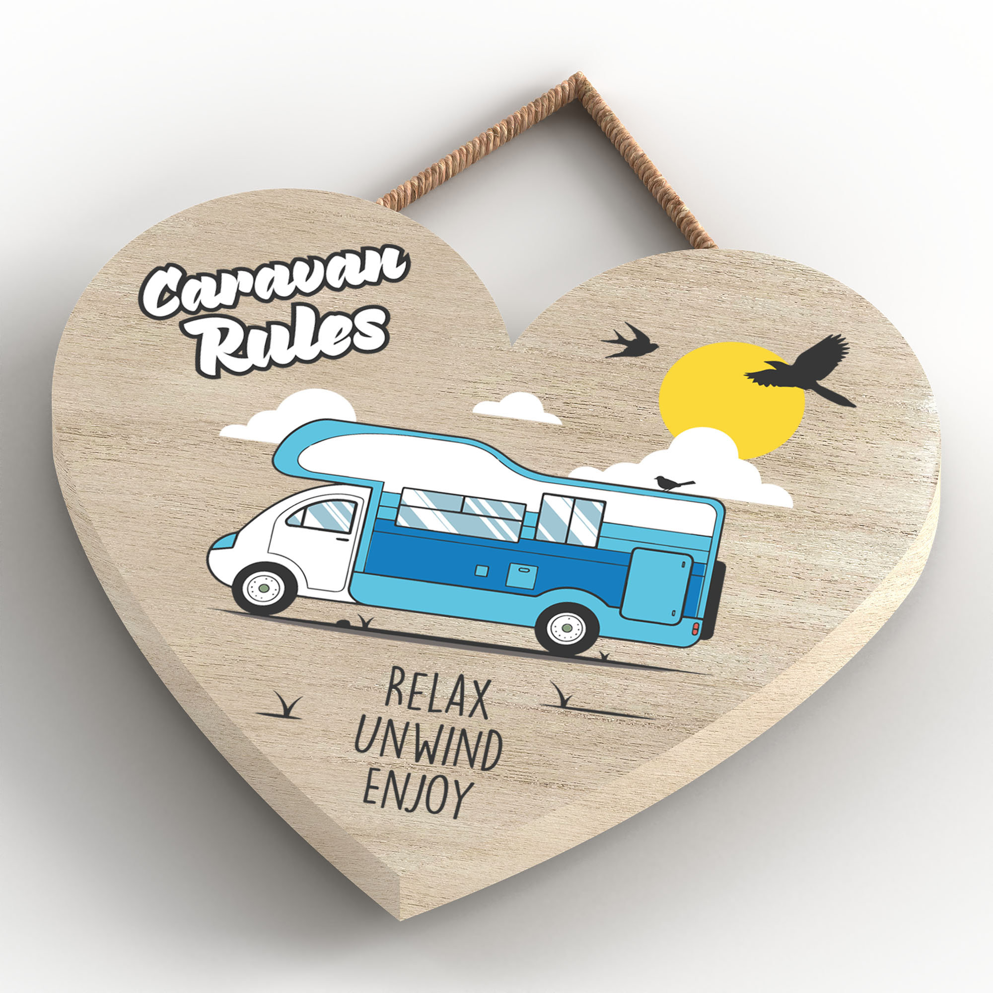 Happy Larry Blue/Yellow-CARAVAN RULES BLUE | Wayfair.co.uk