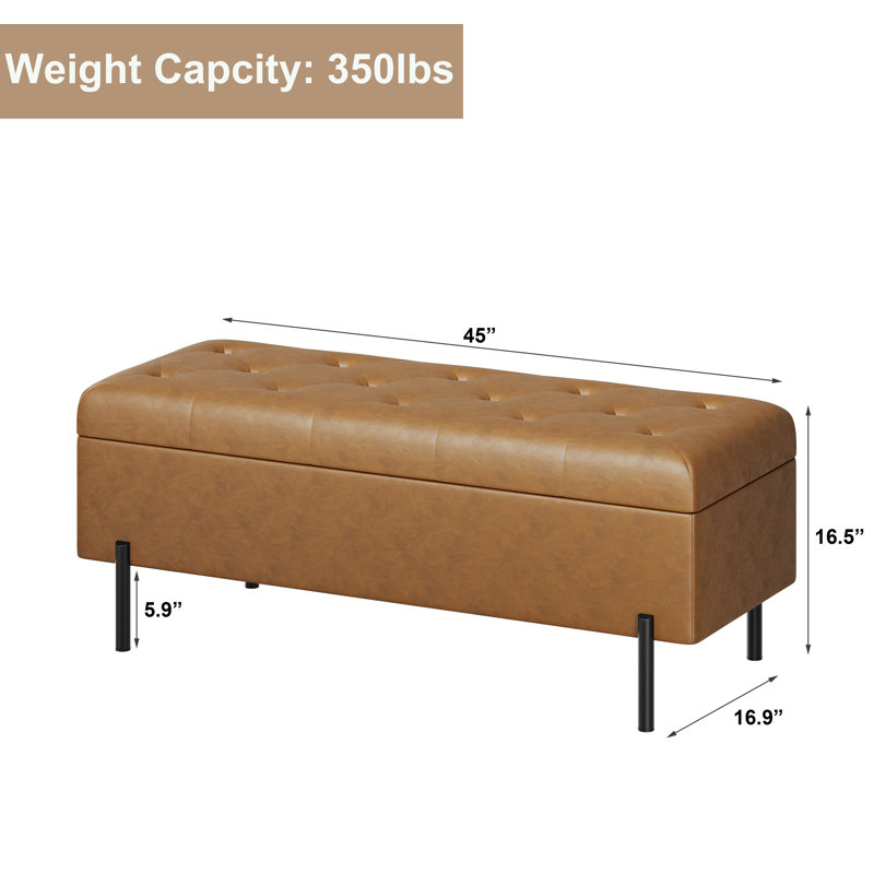 Wade Logan® Brandey Storage Bench & Reviews | Wayfair