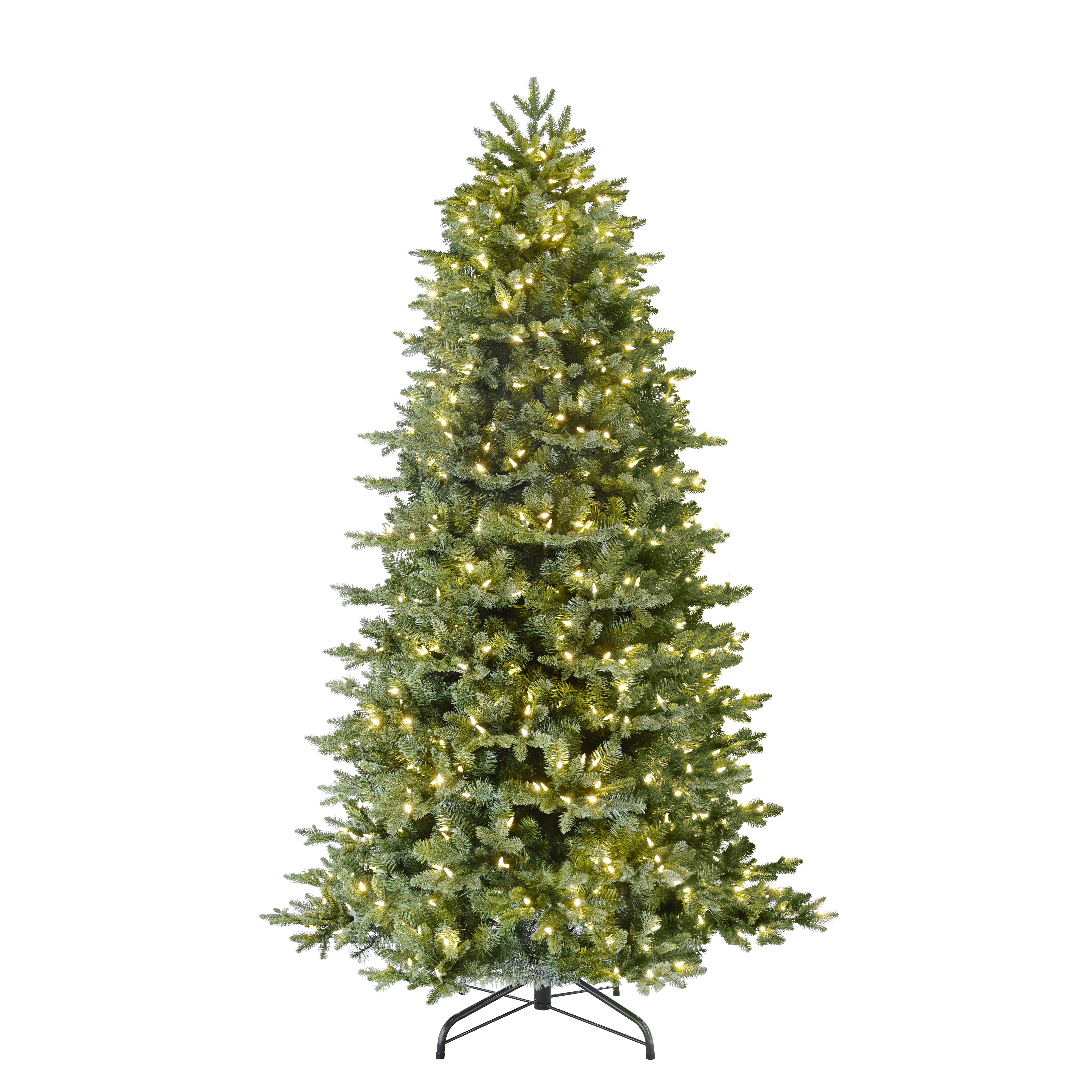 Hokku Designs Pre-Lit Artificial Slim Noble Fir Tree with 600 LED ...