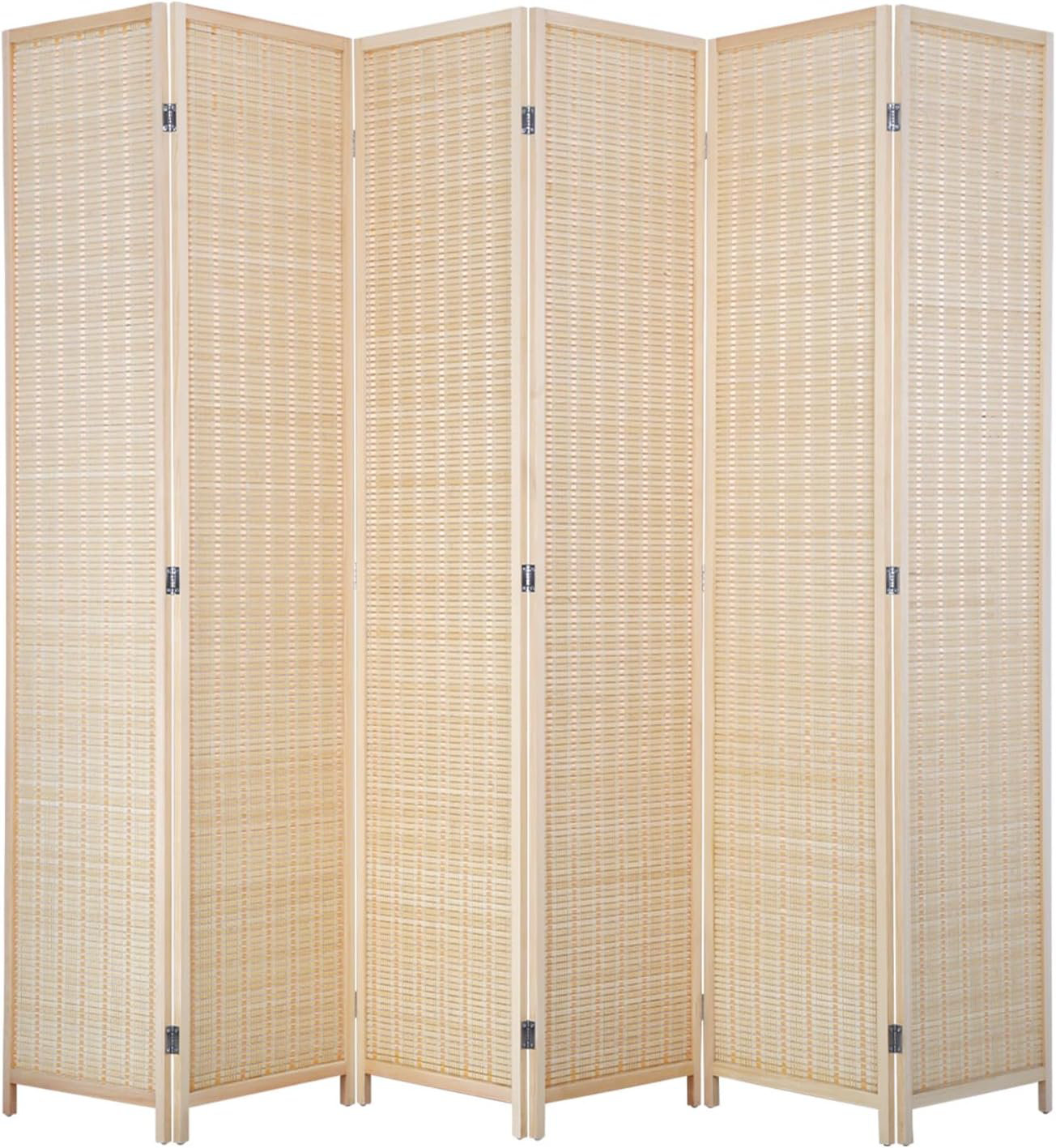 Bayou Breeze Bamboo Room Divider 70.9" Privacy Screen Separating ...