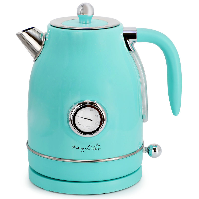 MegaChef 1.7 Liter Electric Tea Kettle and 2 Slice Toaster Combo in ...