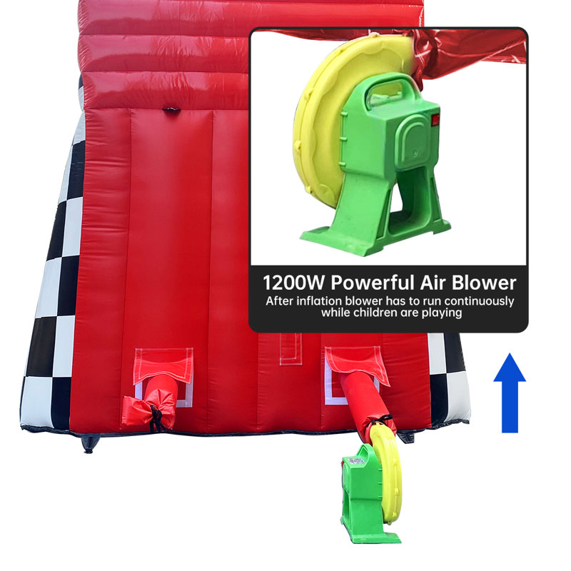 GOOSH 14.5' x 23' Car Racing Commercial Grade Water Slide with Splash ...