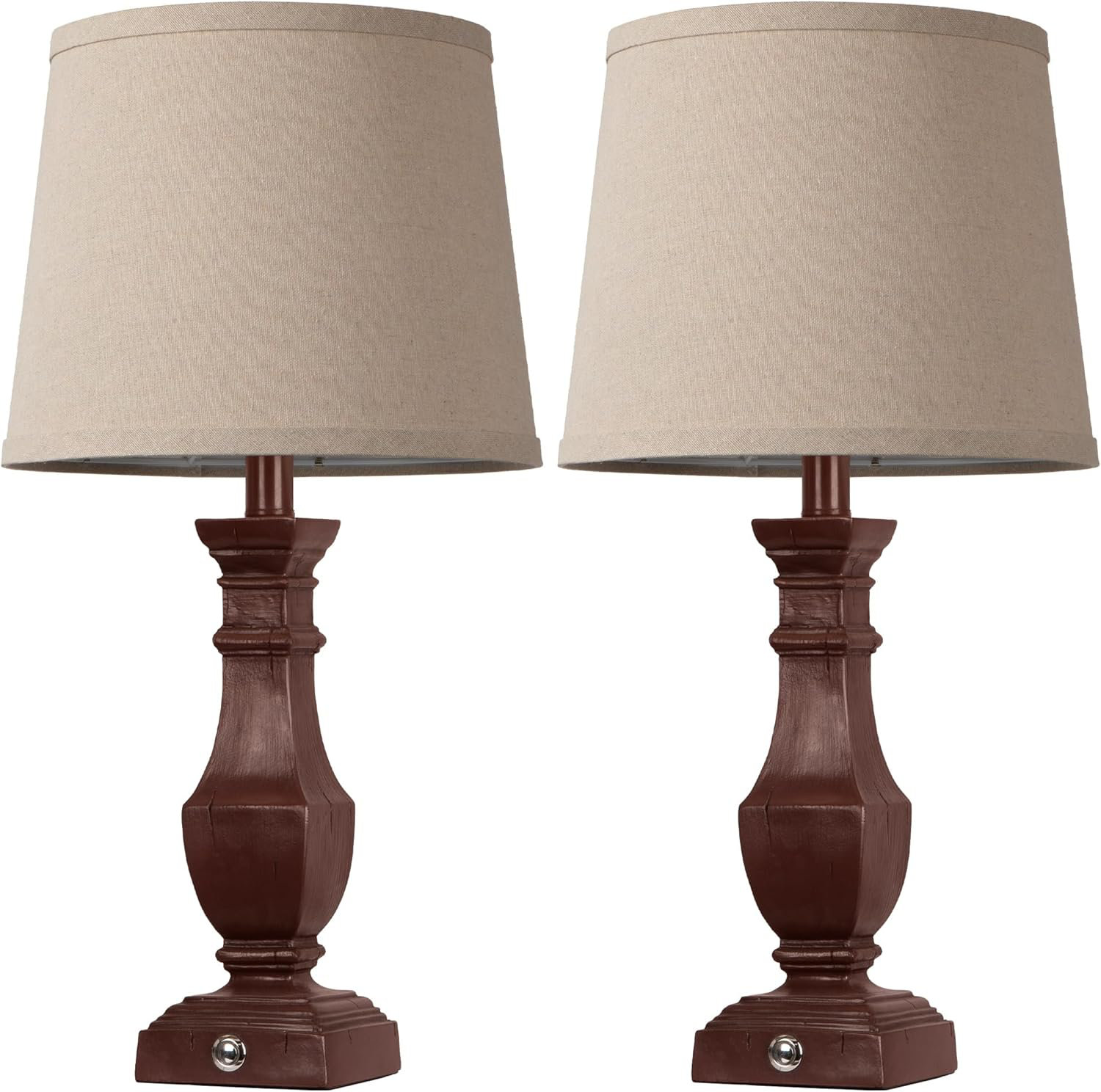 Charlton Home® Dimmable Table Lamps Set Of 2, Rustic Farmhouse Touch ...
