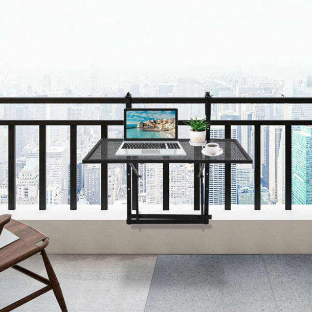 Ebern Designs Burgel Folding Balcony Table & Reviews | Wayfair