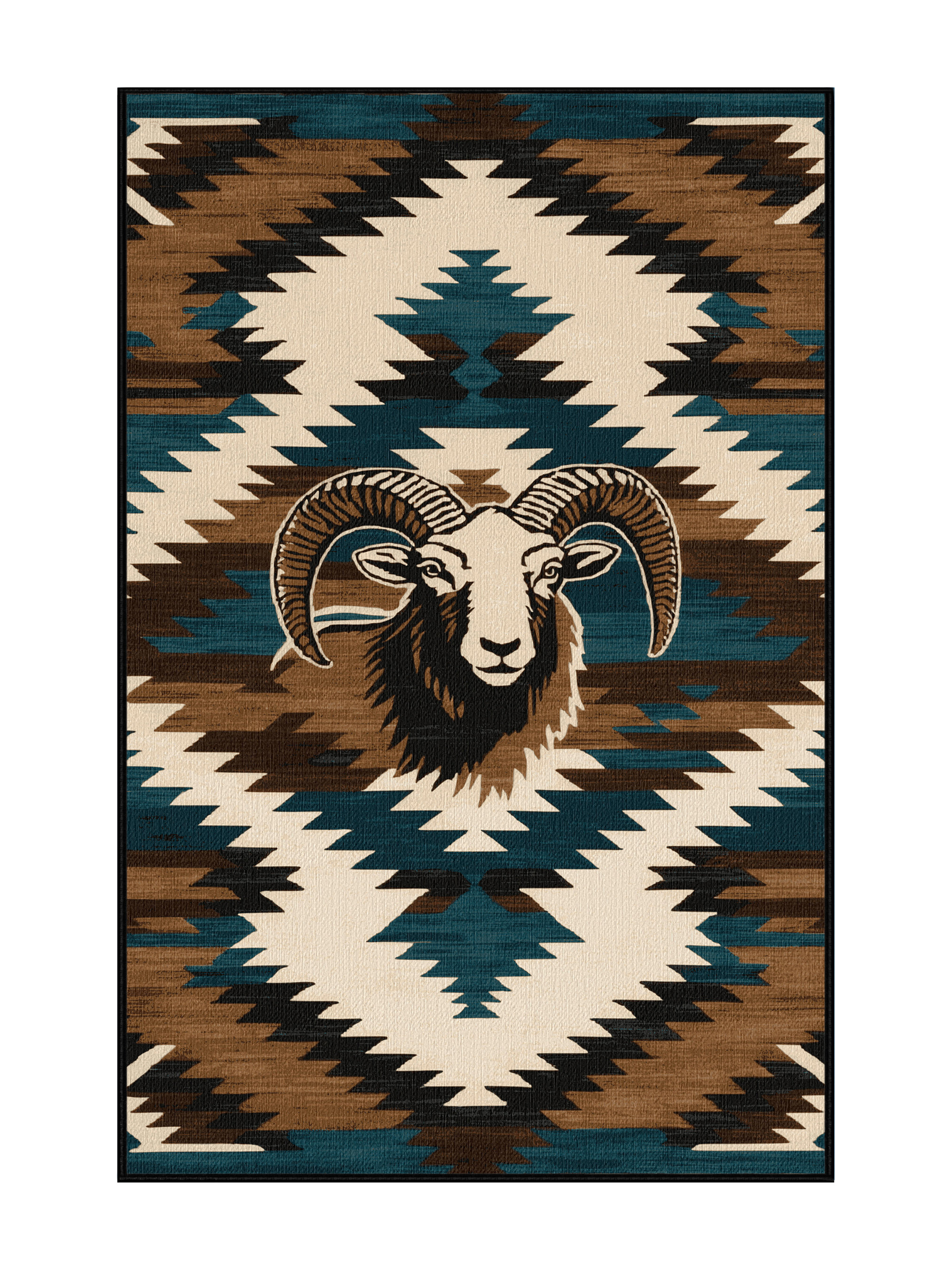 Dakota Fields Washable Bighorn Sheep Southwestern Area Rug | Wayfair