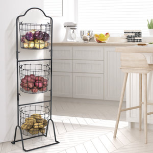 Sorbus 3-Tier Wire Market Basket Stand in Oval Design & Reviews | Wayfair