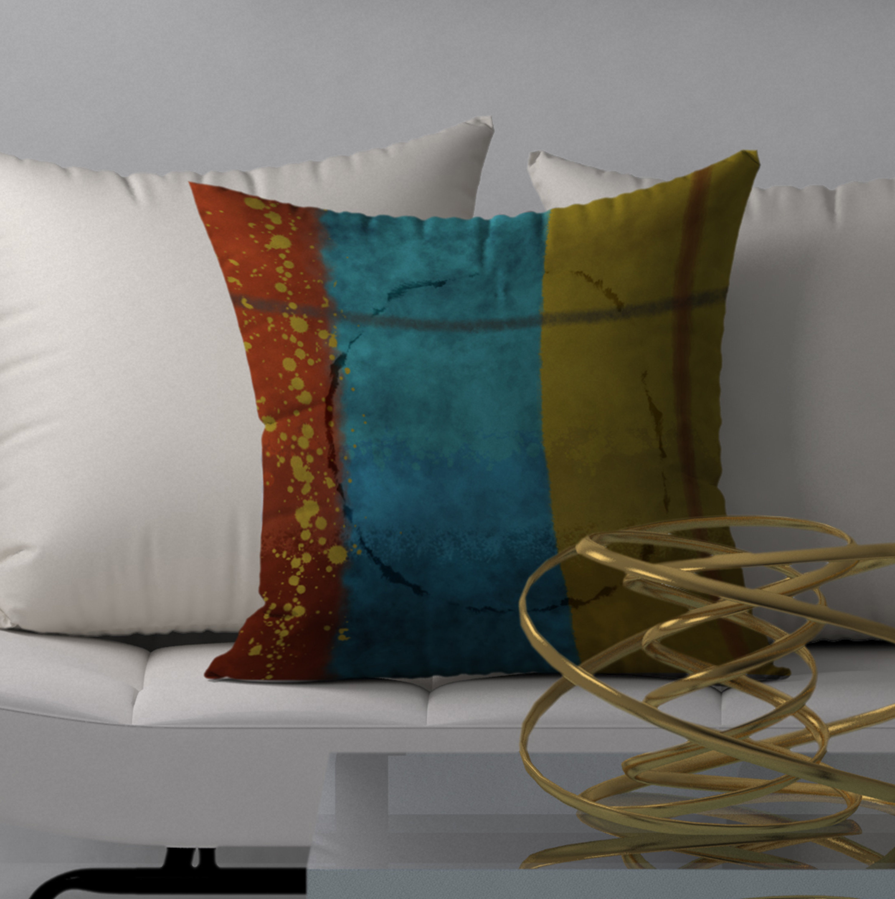 LeRoi Products Abstract Reversible Throw Pillow | Wayfair