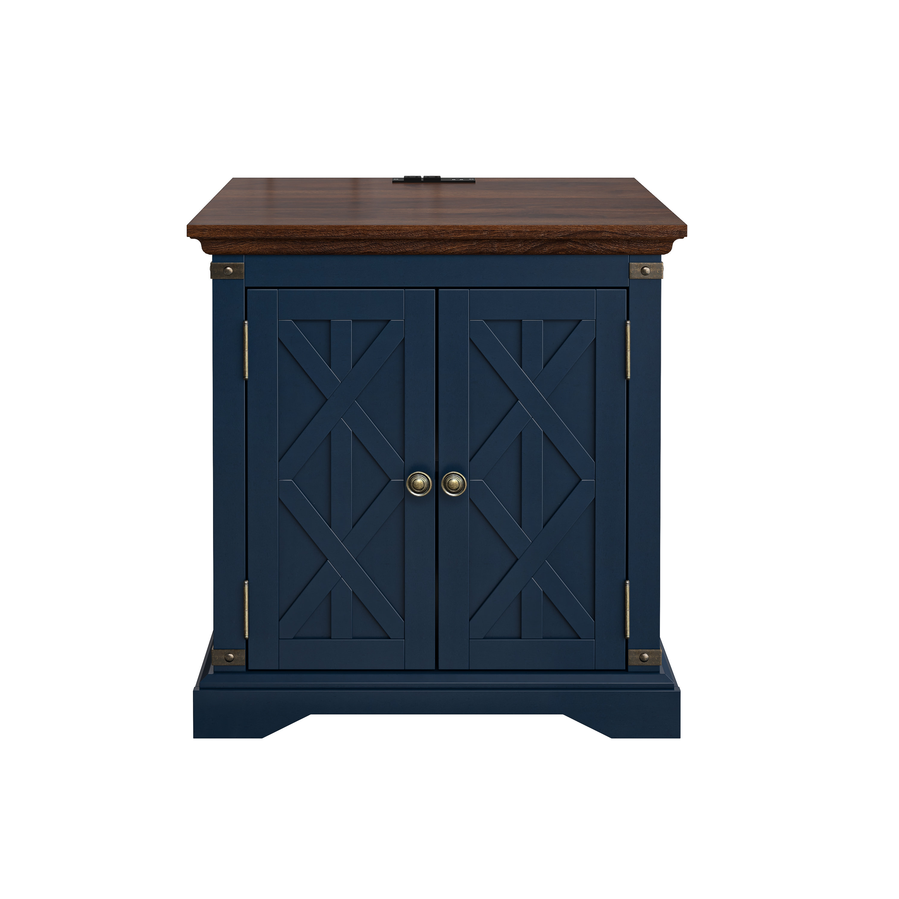Gracie Oaks Taejuan End Table with Storage and Built-In Outlets ...