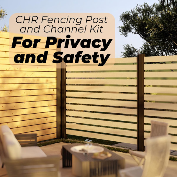 CR Home 48" Tall Posts For Wood Paneling Diy Fencing Kit, Horizontal ...