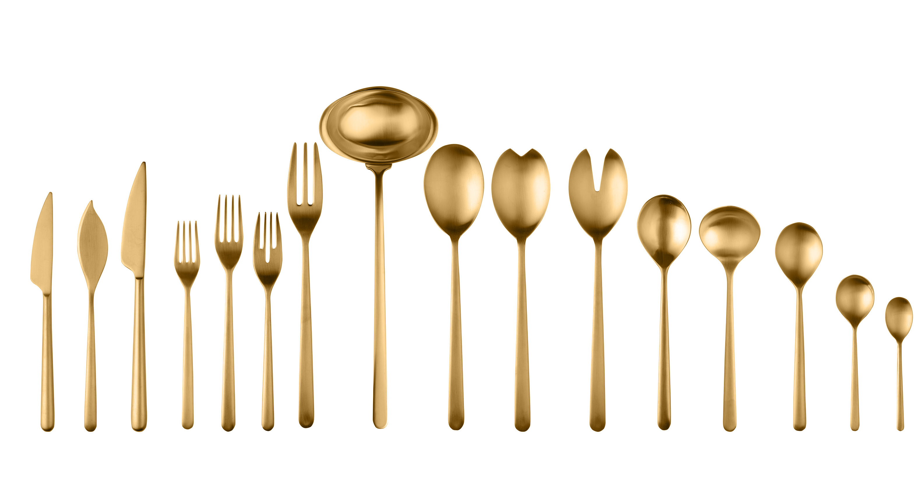 MEPRA Linea Flatware Set - 126 Pieces - Ice Gold | Wayfair