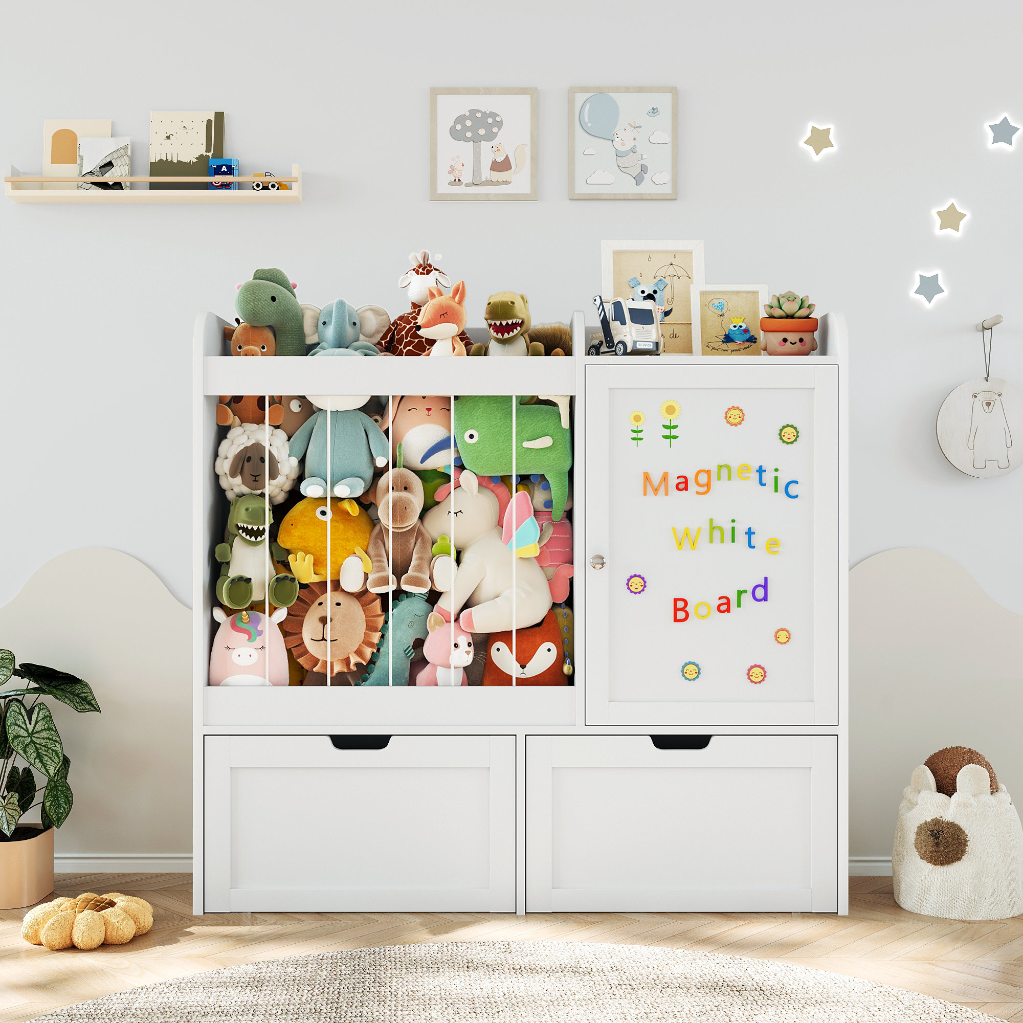 Isabelle & Max™ 37.4"h Toy Storage Organizer With Stuffed Animal ...