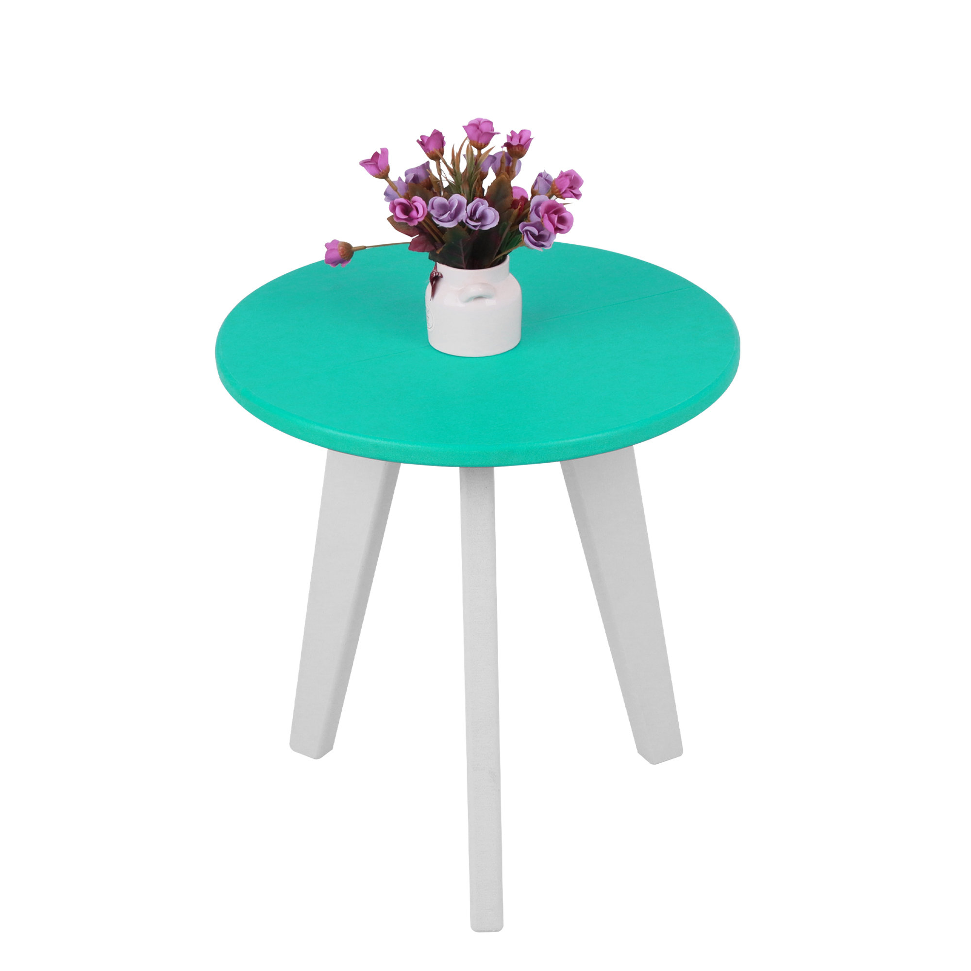 HIKHDPE Round Side Table With 3 Legs - Wayfair Canada