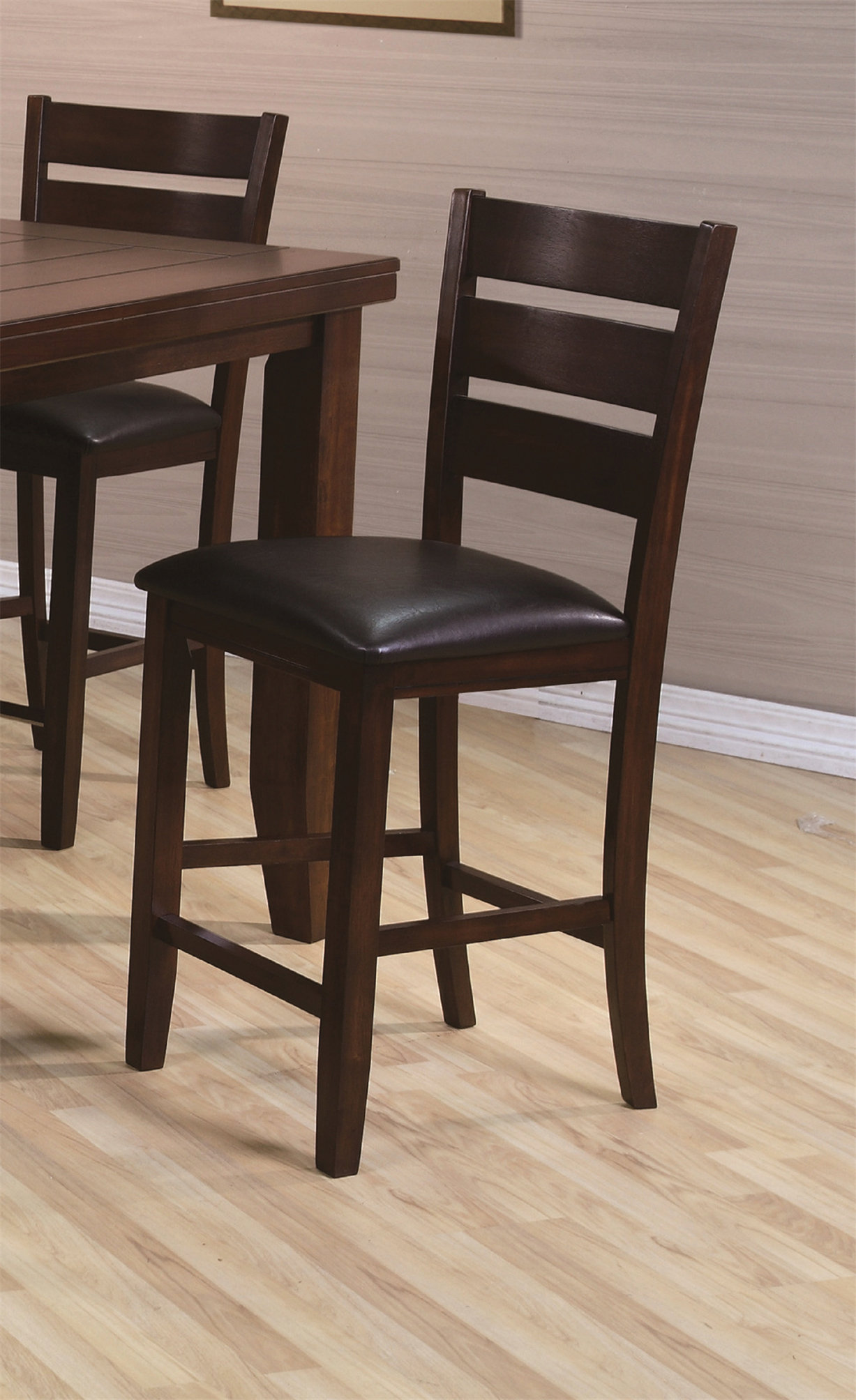 Red Barrel Studio Counter Height Dining Chair Bar Stool 2Pc Set Faux ...