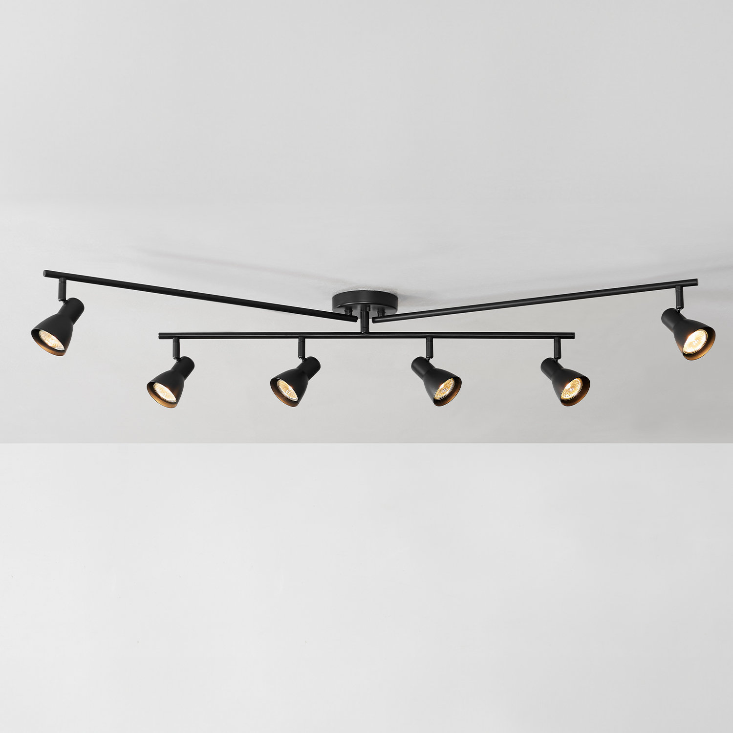 Globe Electric Company 51" 6-Light Matte Black Adjustable Track ...